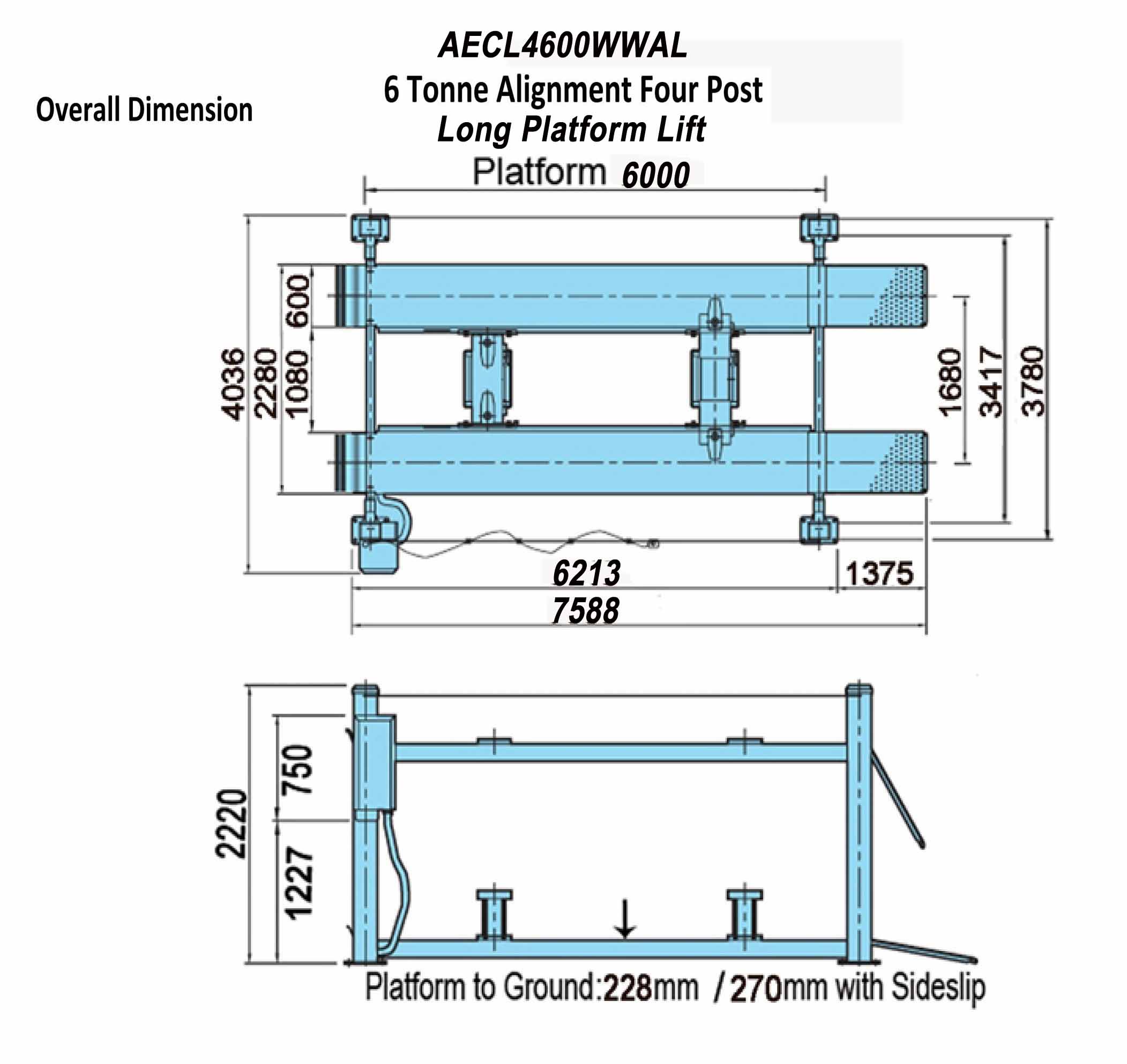 Lifts and Hoists :: 4 POST 6 TONNE CARAVAN AND RV WHEEL ALIGNER 6000mm ...